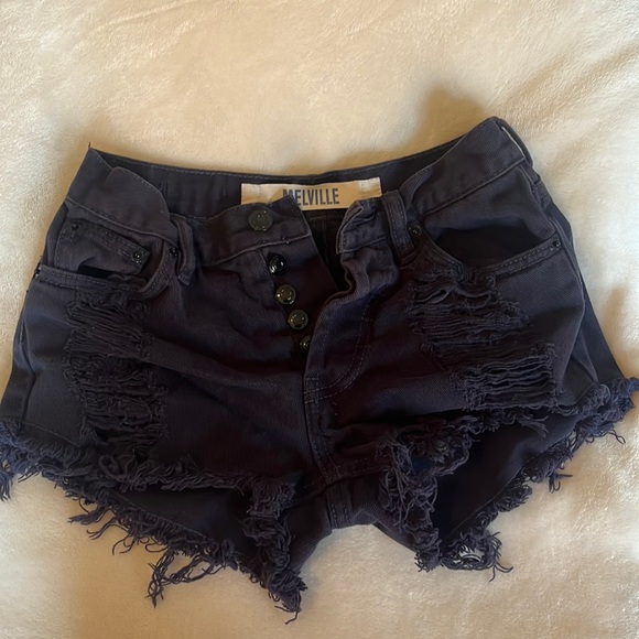 Brandy Melville | Shorts | Dark Blue Brandy Jean Shorts | Poshmark